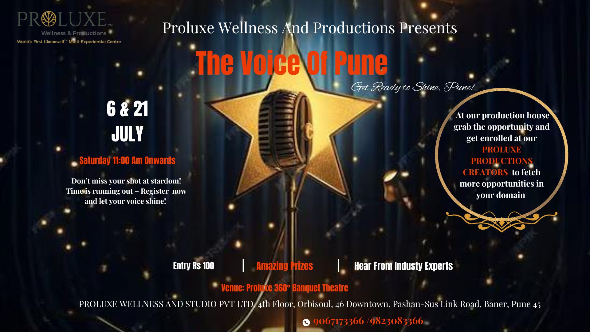 Voice of Pune: Unleash Your Voice at Proluxe Theater - Proluxe Glamowell